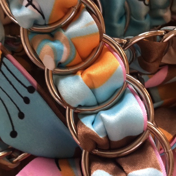 Accessories | Belt Of Satin Cloth Woven Through Metal Rings | Poshmark